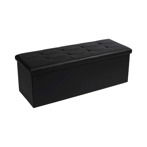 Latitude Run® Faux Leather Upholstered Storage Bench Wayfair